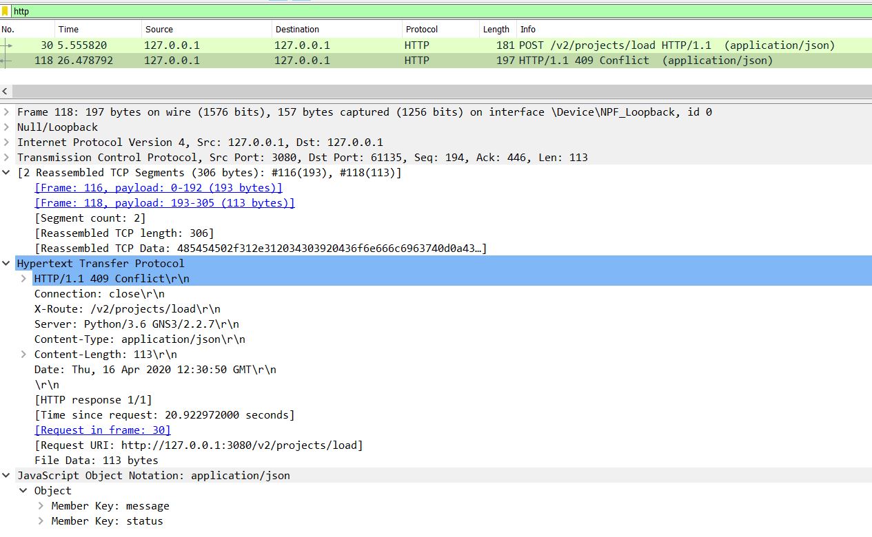 [Erreur] Ouverture des projets GNS3 impossible - Cannot connect to compute 'GNS3 VM' with ...